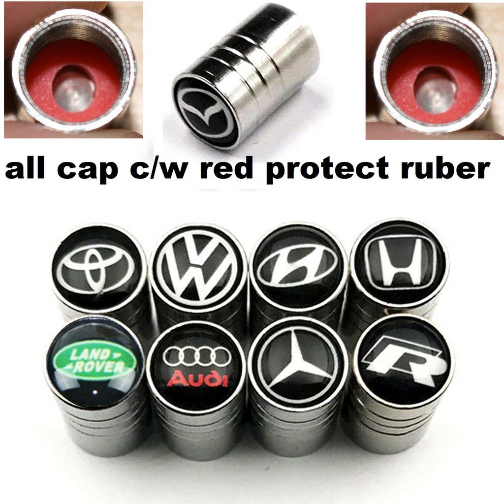 Logo 4pcs Tyre cap Tire Wheel Rims Stem Air Valve Caps Tyre Cover Car ...