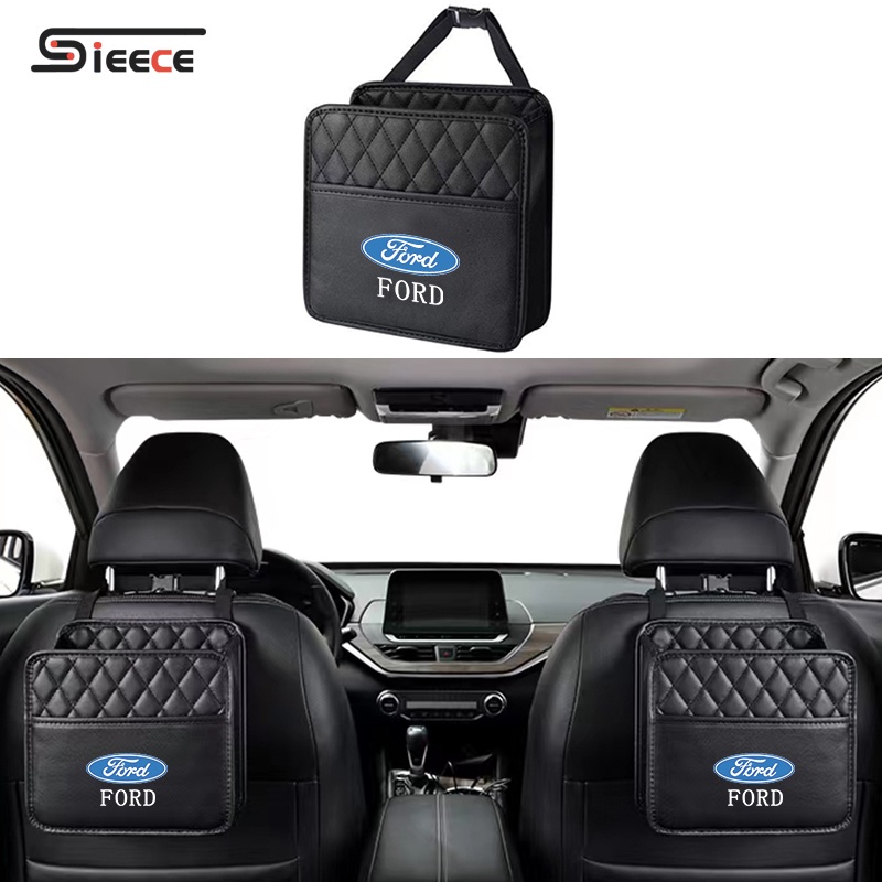Sieece Car Seat Back Organizer Leather Car Storage Box Car Interior ...