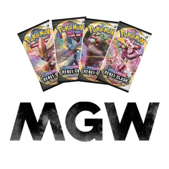 Pokemon TCG SS2 Rebel Clash Booster Packs Lot of 4 Brand New Factory ...
