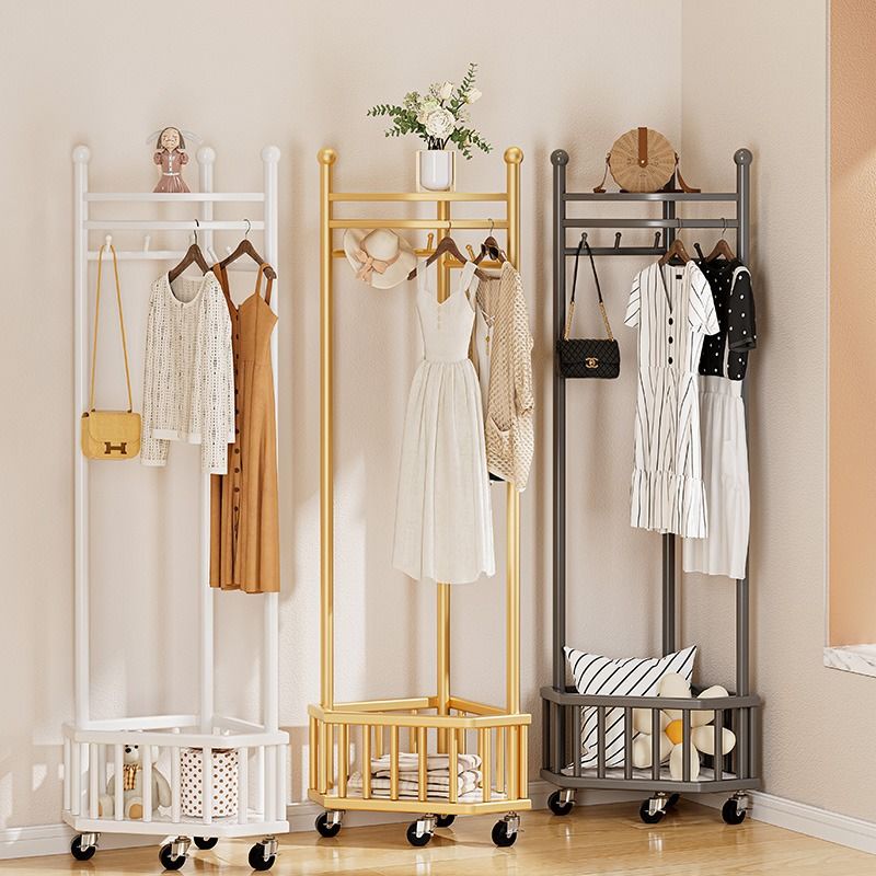 Vertical Clothes Rack Household Bedroom Simple Hanger Movable Balcony ...