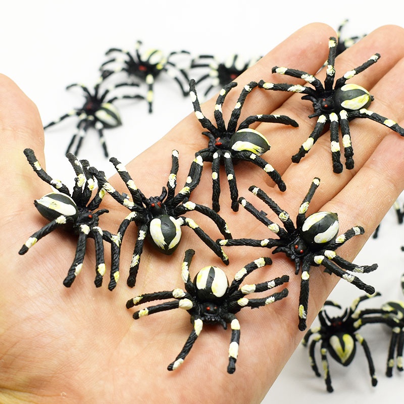 1 pcs Funny Mini Simulation PVC Artificial Spider Insect Animal Model ...