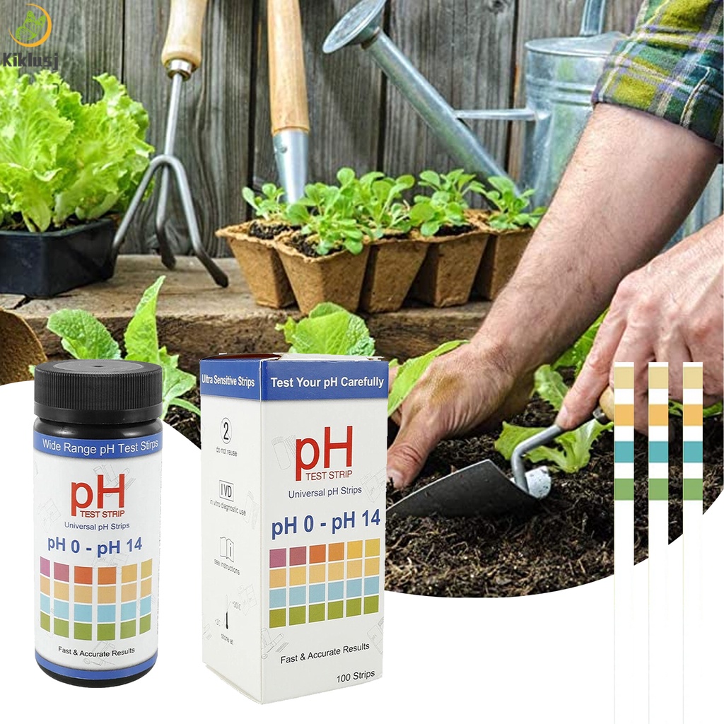JM 100Pcs PH Test Strips Indicator Litmus Multipurpose Flower Plants ...