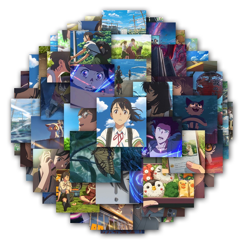 Suzume No Tojimari Stationery Stickers Anime Waterproof Sticker ...