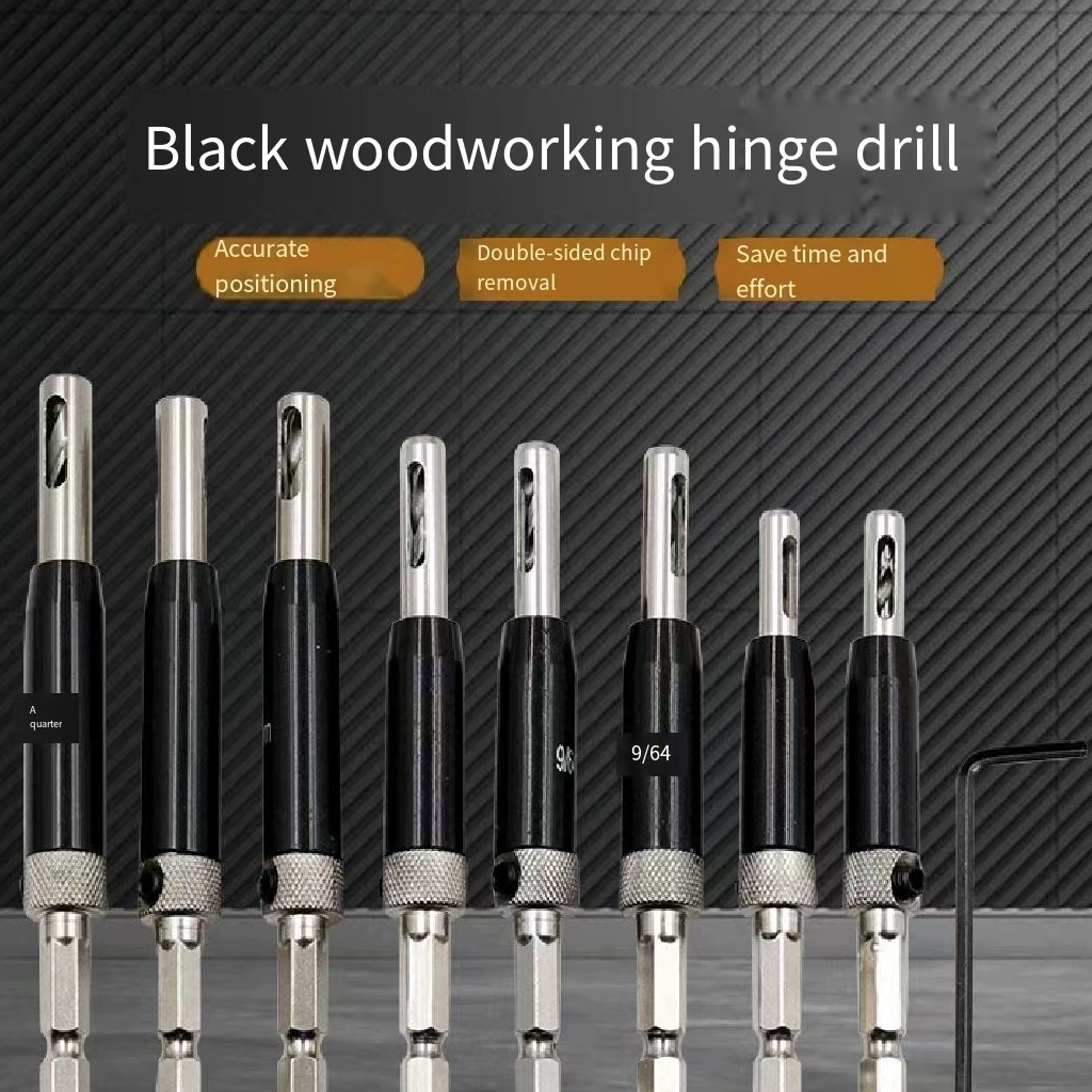 8pcsWoodworking Drill Bit Set Hexagonal Shank Hole Positioner Door and ...