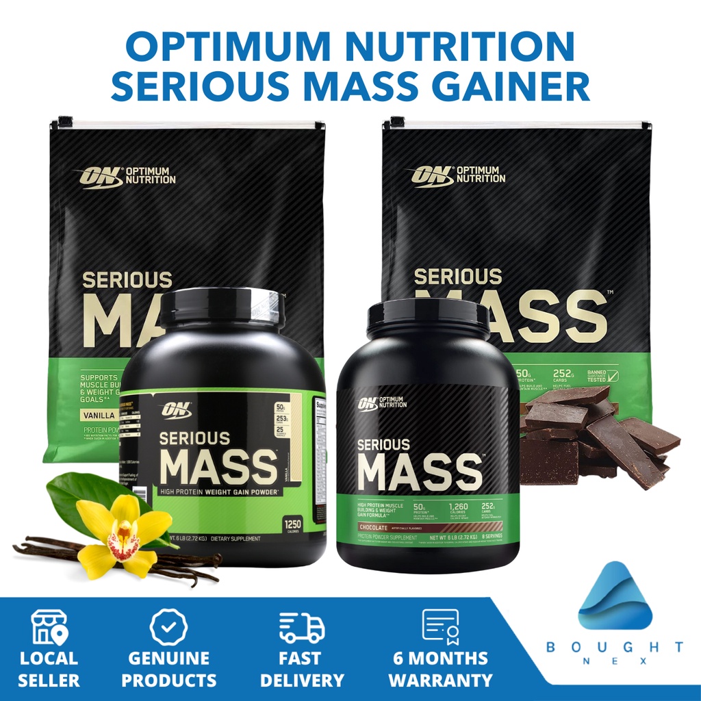 Optimum Nutrition Serious Mass Gainer - 1250kcal Muscle Builder (6 ...