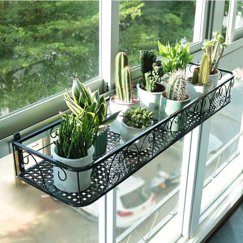 Window Sill Rack Window Edge Hanging Flower Rack Jardiniere Indoor ...