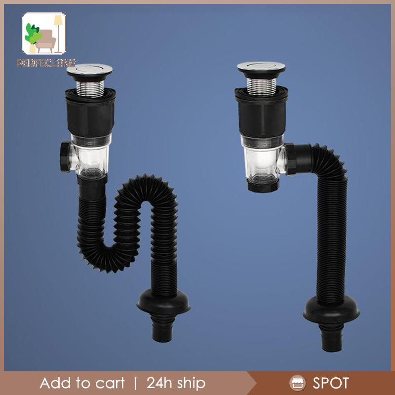 [Perfeclan2] Kitchen Sink Drain Pipe, Sink Sewer Pipe with Sink Stopper ...