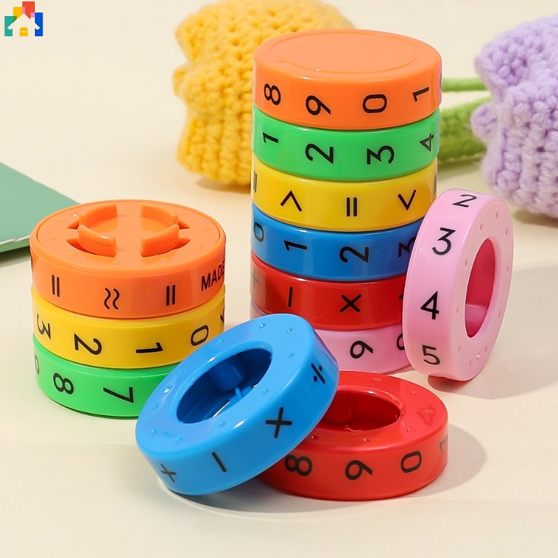 New Colored Children Mathematics Magic Cube Toy Montessori Puzzle Game ...