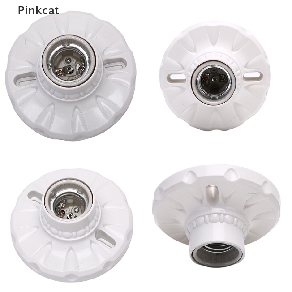 Pinkcat E27 Ceramics LED Light Bulb Holder Round Socket Base Hanging ...