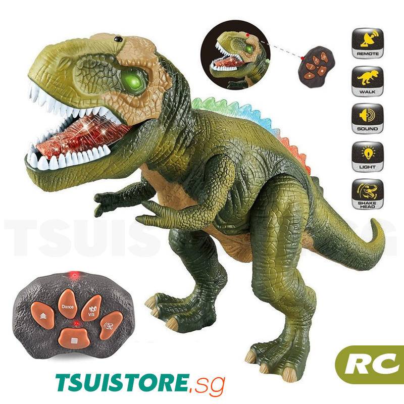 RC Walking Dinosaur Tyrannosaurus Rex Triceratops Remote Control ...