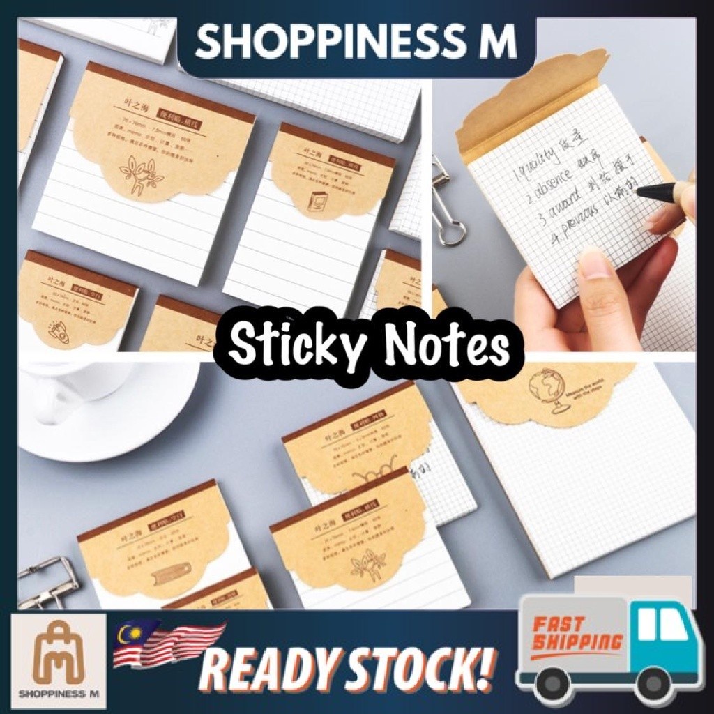 Sticky Note Memopad Grid Lines To Do List Sticky Notes Notepad Memo ...