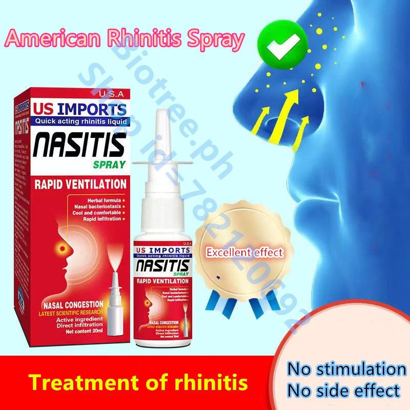 20ml American Rhinitis Spray Nasal Spray For Rhinitis Sinusitis Nasal ...