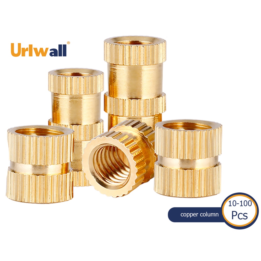 Urlwall M2 M2.5 M3 M4 M5 M6 M10 Insert Knurled Nuts Hardware special accessories Brass Hot Melt ...
