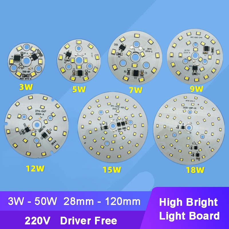2pcs AC 220V Driver-free 2835 SMD Led Chip 3W - 18W 28mm - 120mm Lamp ...