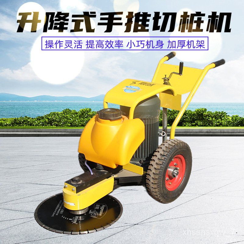 YQ24 Hand Push Cutting Pile Machine Pipe Pile Cutting Machine Electric ...