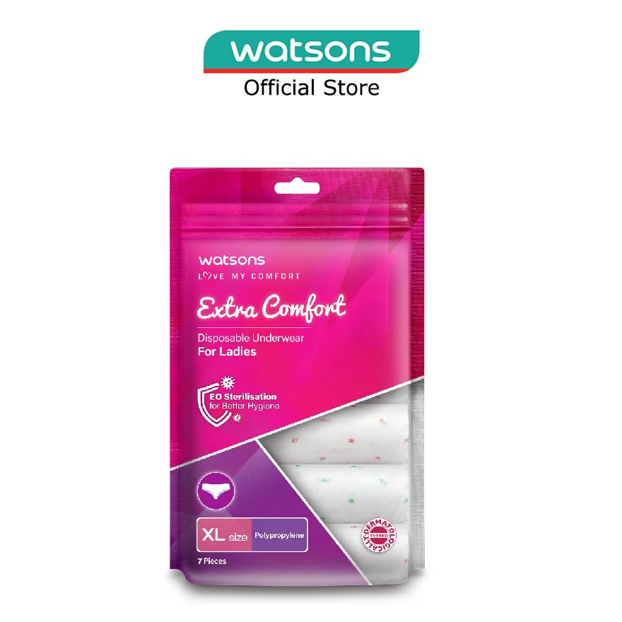 WATSONS Extra Comfort Disposable Underwear for Ladies Size XL ...