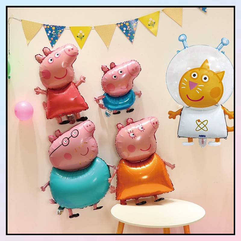 Peppa Pig Theme Foil Balloon Children Birthday Party Decoration ...