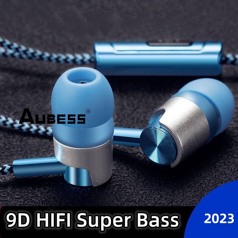 9D HIFI Super Bass Wired Gaming Earphone Wear-resistant Nylon Rope ...