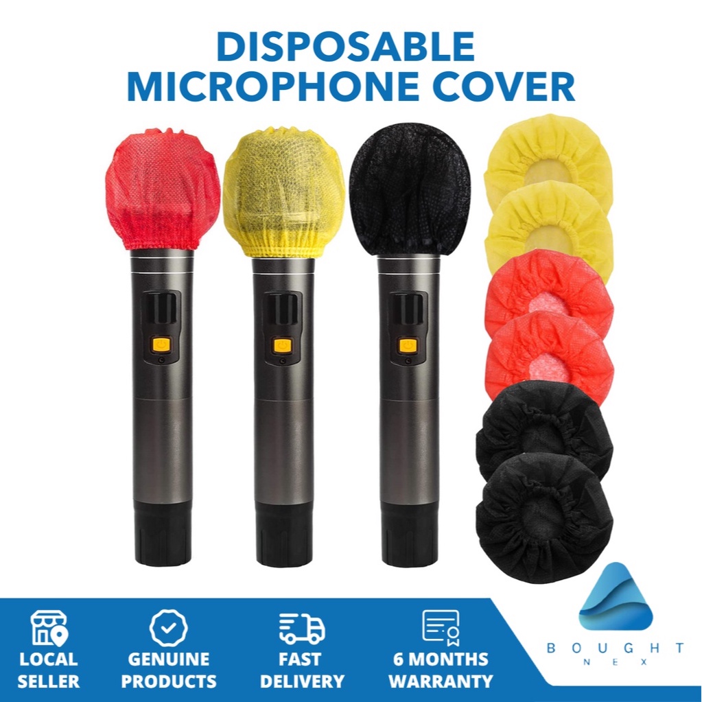 2Pcs Disposable Karaoke Microphone Covers - Non-woven Mic Sleeves ...