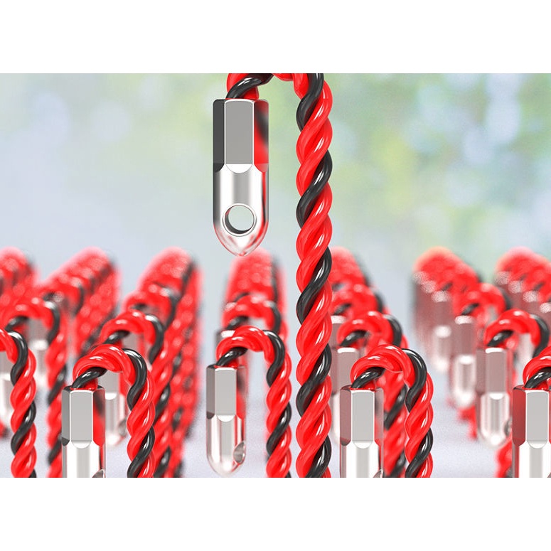 XO Steel wire zipper handle dark fiber optic wire zipper Flat Head ...