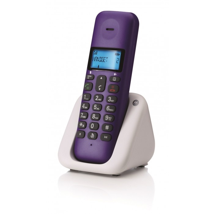 MOTOROLA T301 PURPLE DIGITAL CORDLESS TELEPHONE | Shopee Singapore