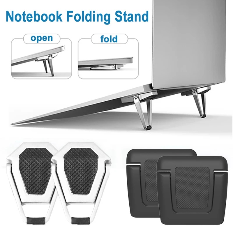 1/2/4Pcs Universal Mini Anti-slip Laptop Stand Base Foldable Cooling ...