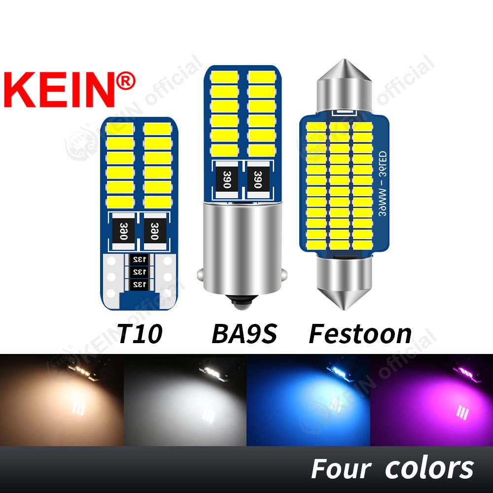 KEIN 2PCS T10 W5W BA9S T4W Festoon 28mm 31mm 36mm 39mm 41mm C5W C10W C3W Car Led Interior Panel ...