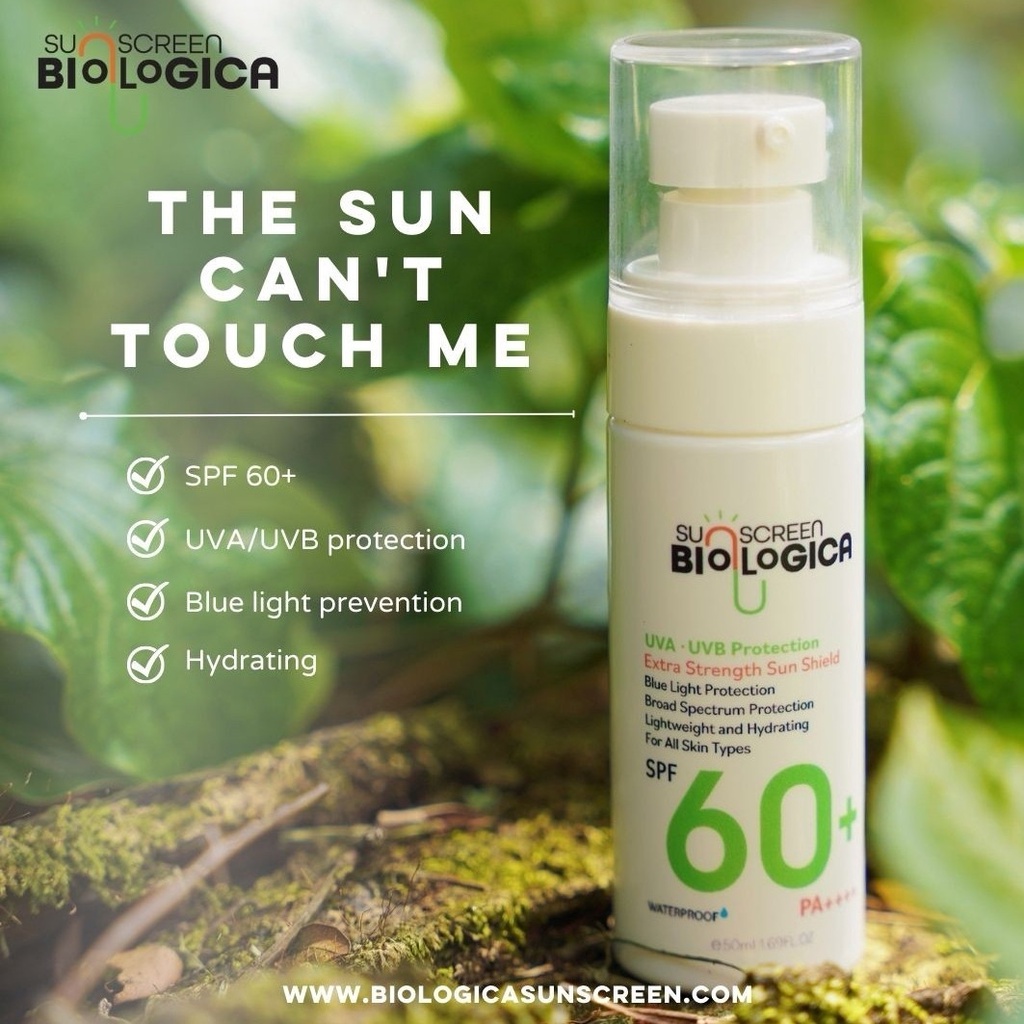Biologica Sunscreen SPF60+ Broad Spectrum UVA-UVB Protection, 50ml ...
