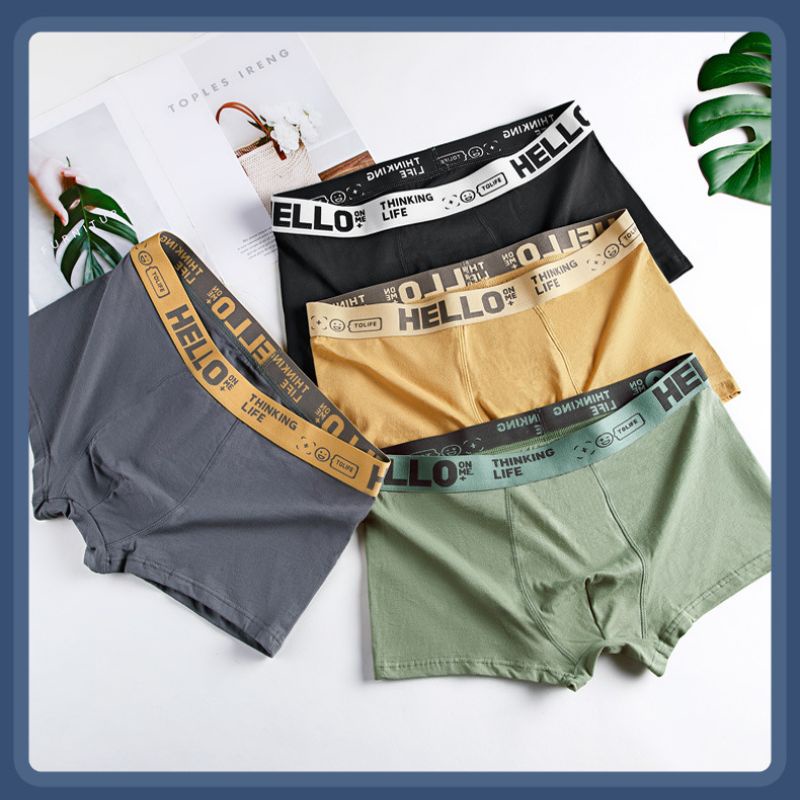 Milk Silk Men's Underwear Boxer Brief Shorts Trendy Soft | Shopee Singapore