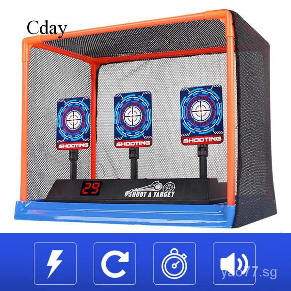 JM Cday Kids Children Auto-Reset Electronic Shooting Scoring Target Toy ...