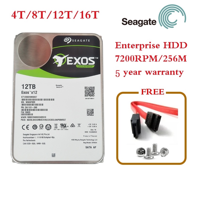 [Ready Stock]Seagate EXOS 4TB 6TB 8TB 10TB 12TB 14TB 16TB 3.5" SATA3.0 ...