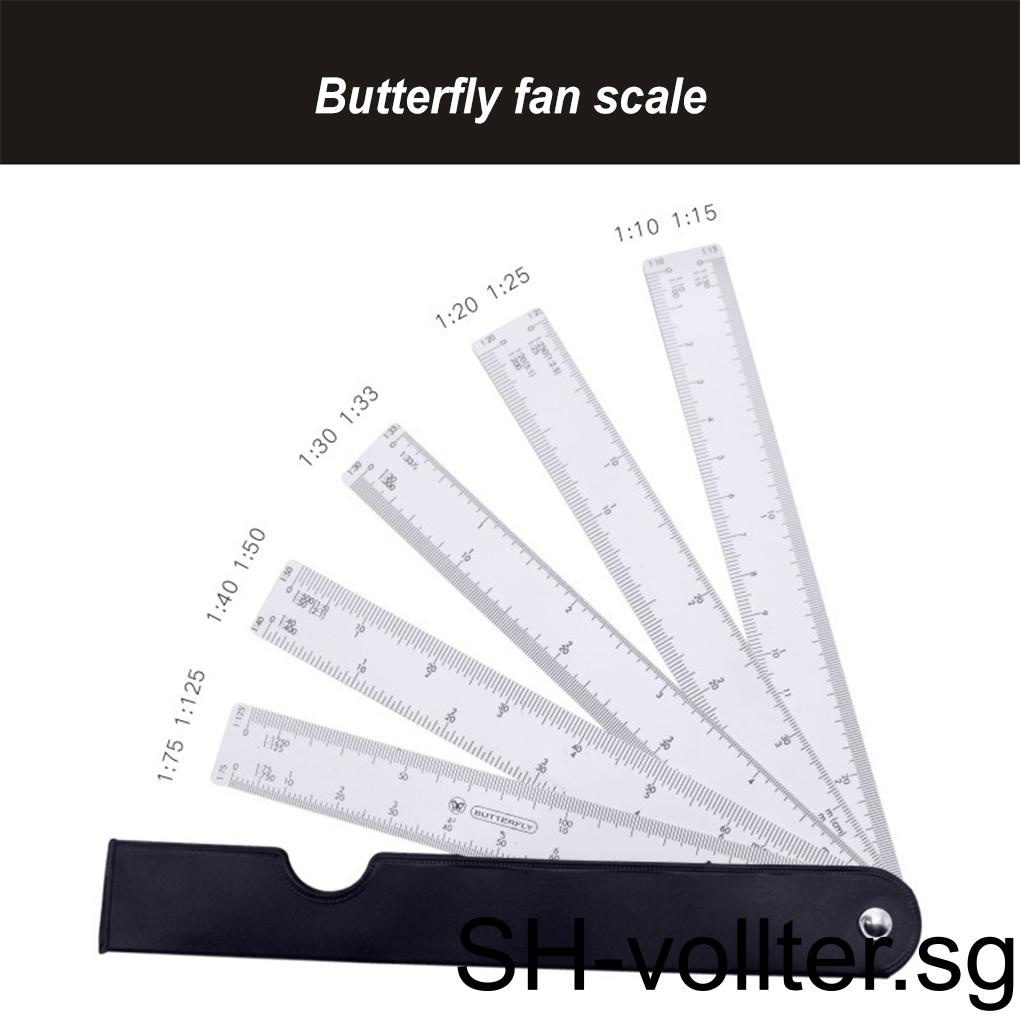 Fan Shaped Scale Ruler Architecture Drawing Sketching Graphics Design ...