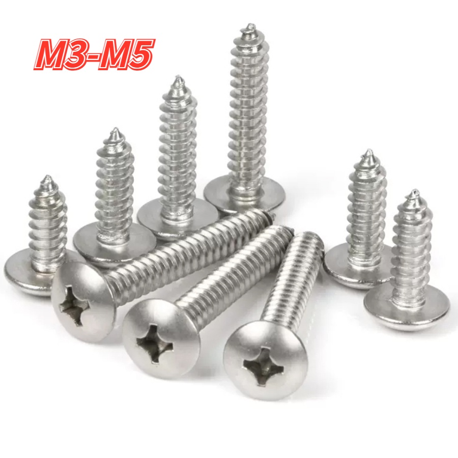 304 Stainless Steel Phillips Large Flat Head Self-Tapping Screws ...