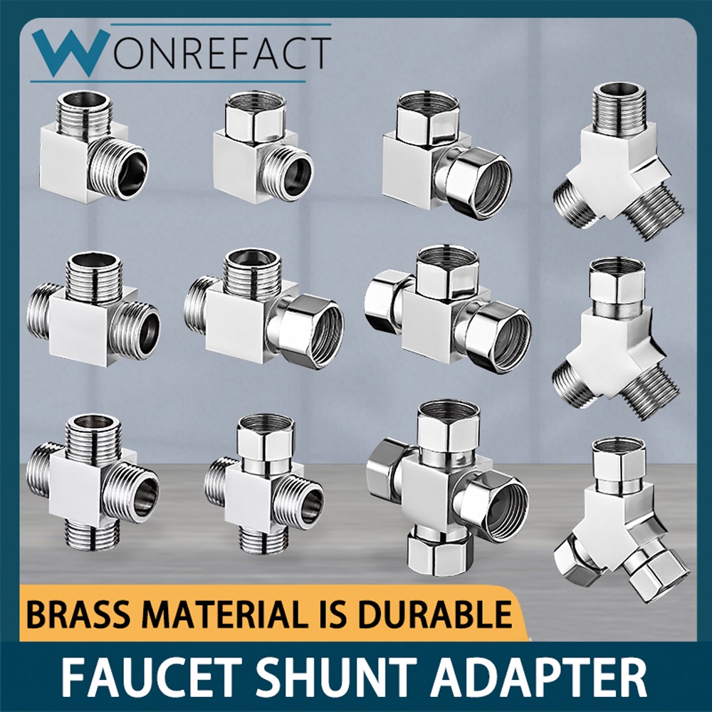 Brass Garden Hose Distributor Valve Connector Shunt Adapter Faucet ...