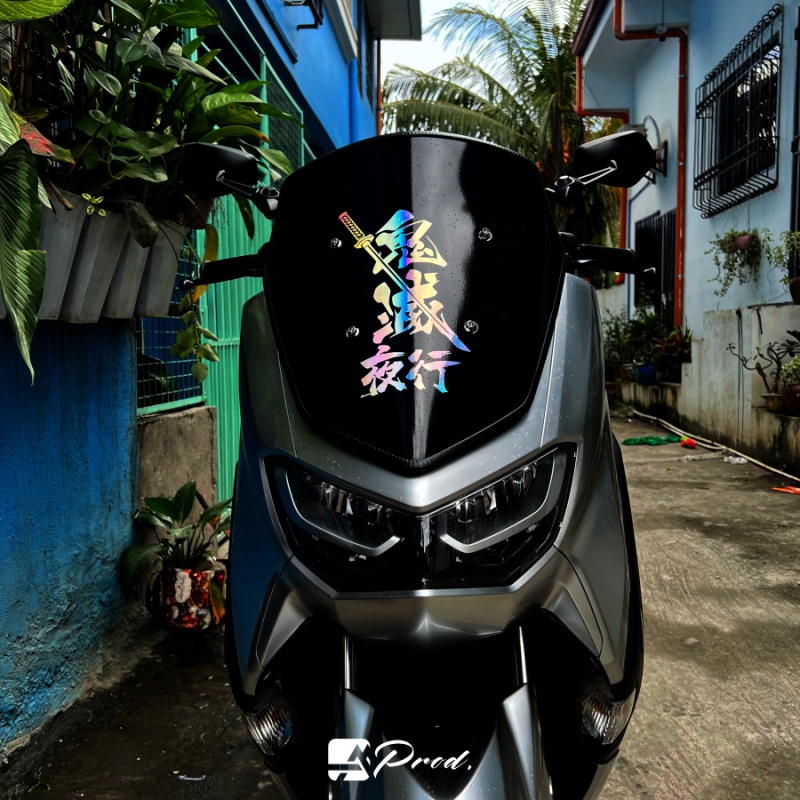 DEMON SLAYER CUT OUT FOR VISOR VINYL DECAL STICKER FOR CAR/MOTORCYCLE ...