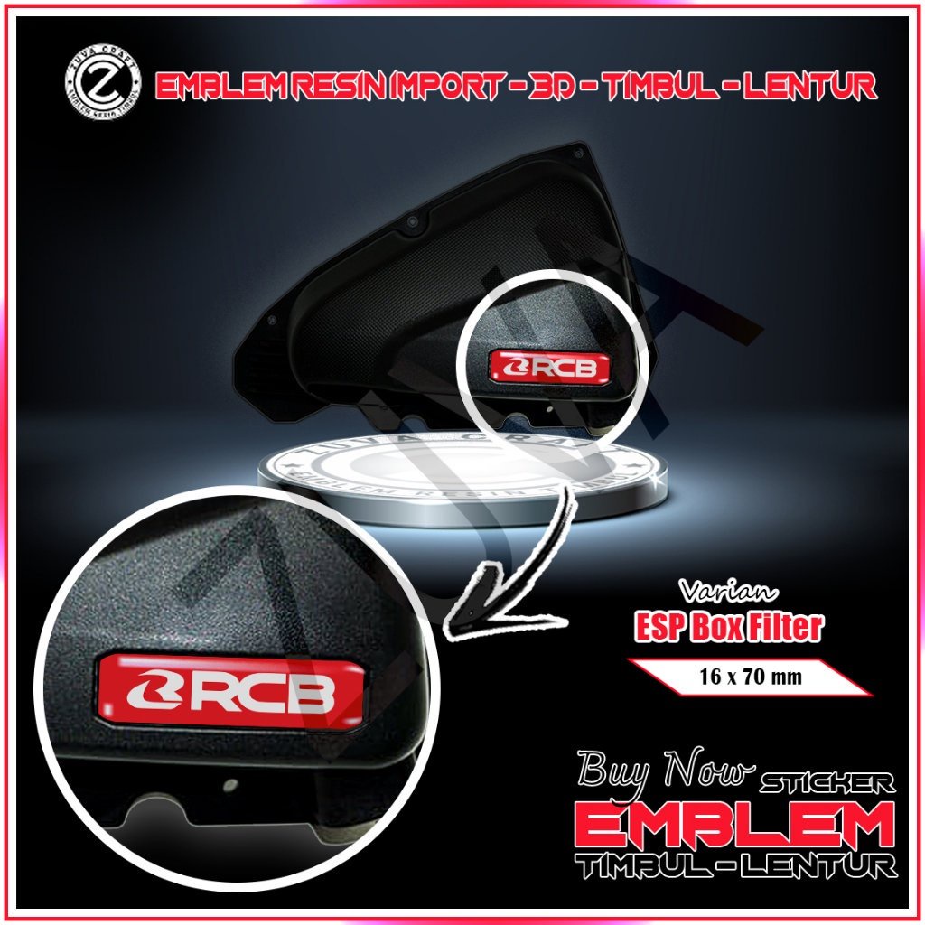 Honda MOTORCYCLE STICKER embossed EMBLEM ESP 3D LOGO RCB BOX FILTER ...