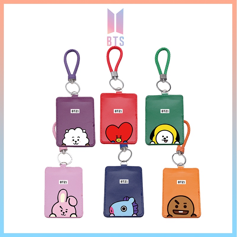 BTS Portable ID Card Holder BT21 Bus Cards Cover Case | Shopee Singapore