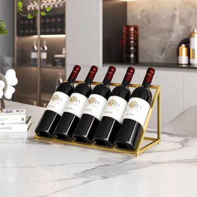 Modern Red Wine Rack Iron Wine Display Rack | Shopee Singapore