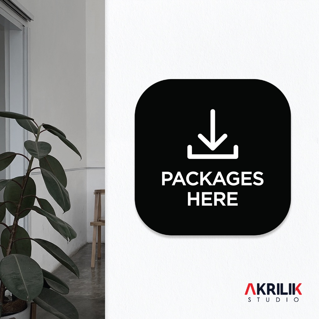 Acrylic Sign Board Packages Here Acrylic Signage Wall Sticker Writing ...