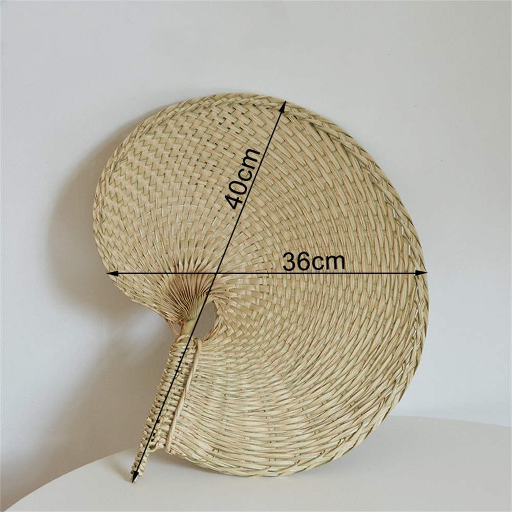 Hand-woven Fan Natural Palm Leaf Fan Summer Fan Wedding Decoration Wall ...