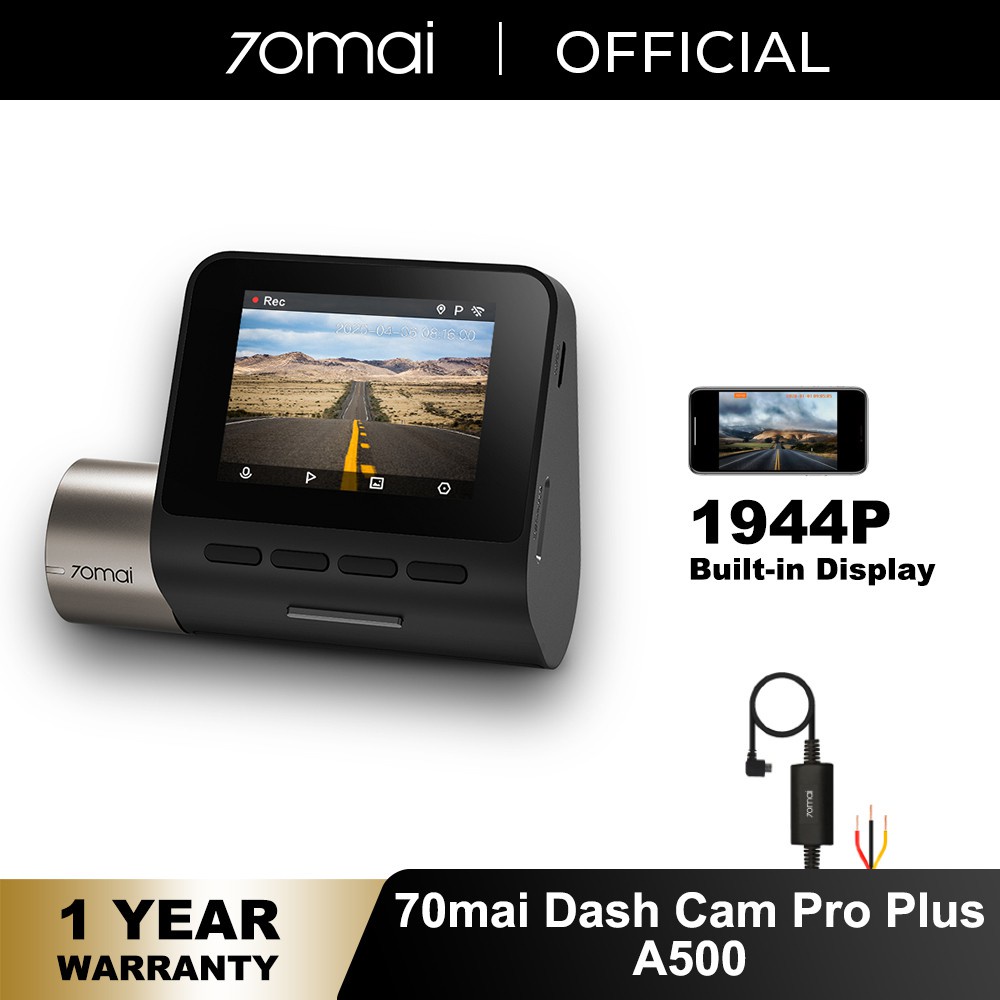 70mai Smart Dash Cam Pro Plus A500S (English Version) - 1944p | WiFi ...