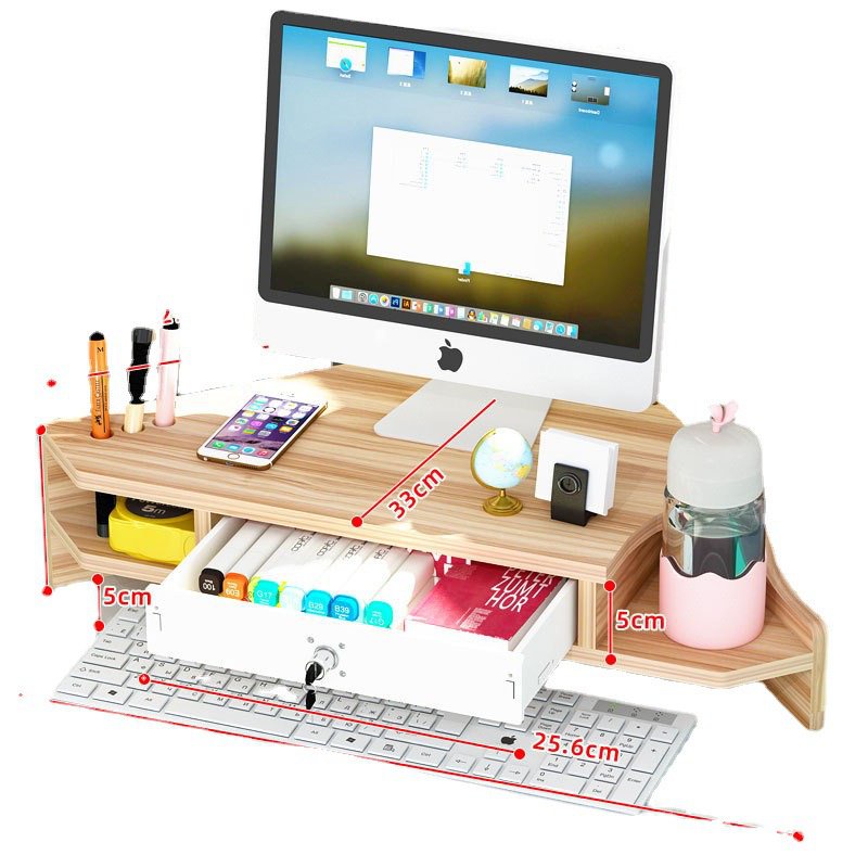 Computer screen elevated rack triangle corner neck protector desktop ...