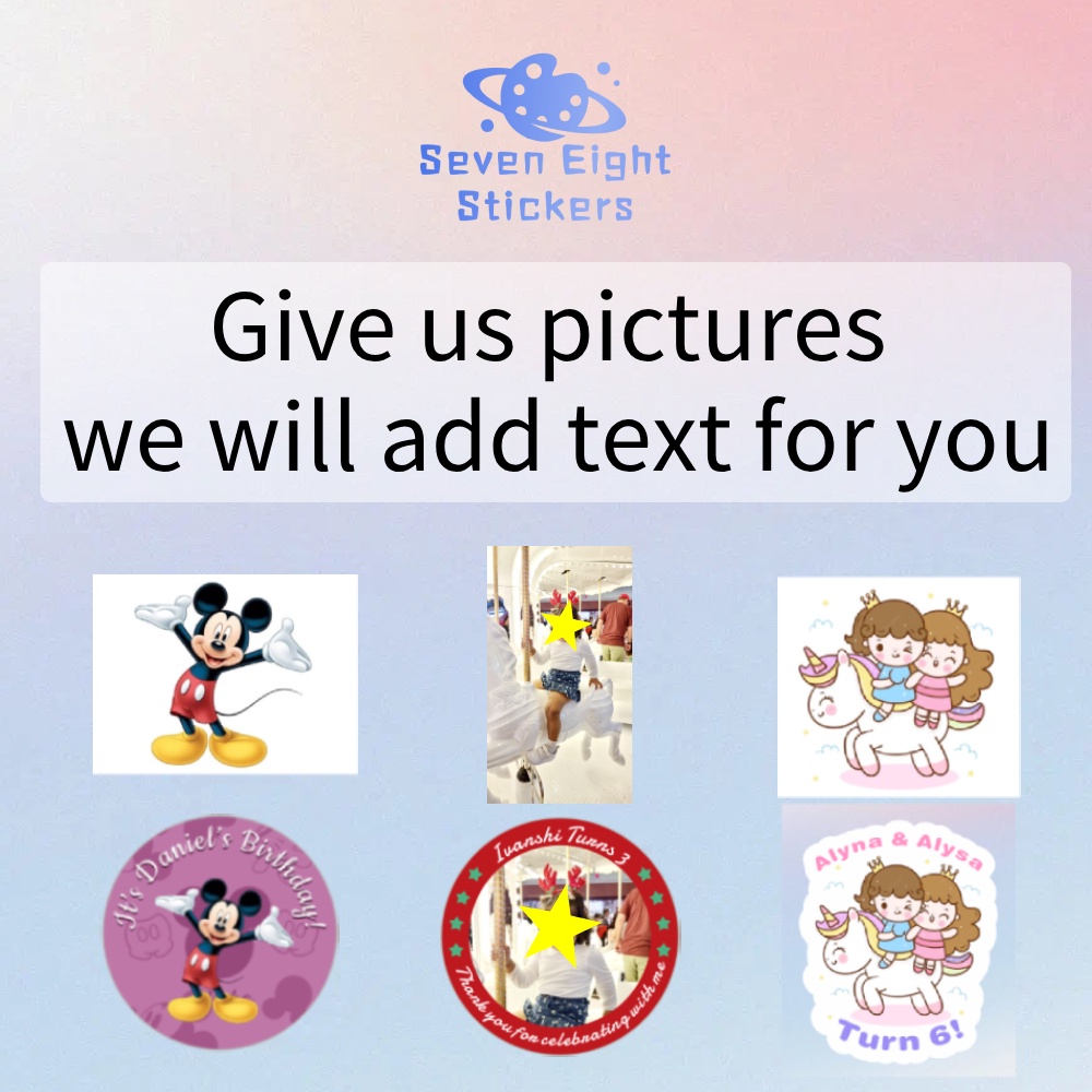 Customise Personalised Sticker Label Printing - Give Us Pictureswe Will ...