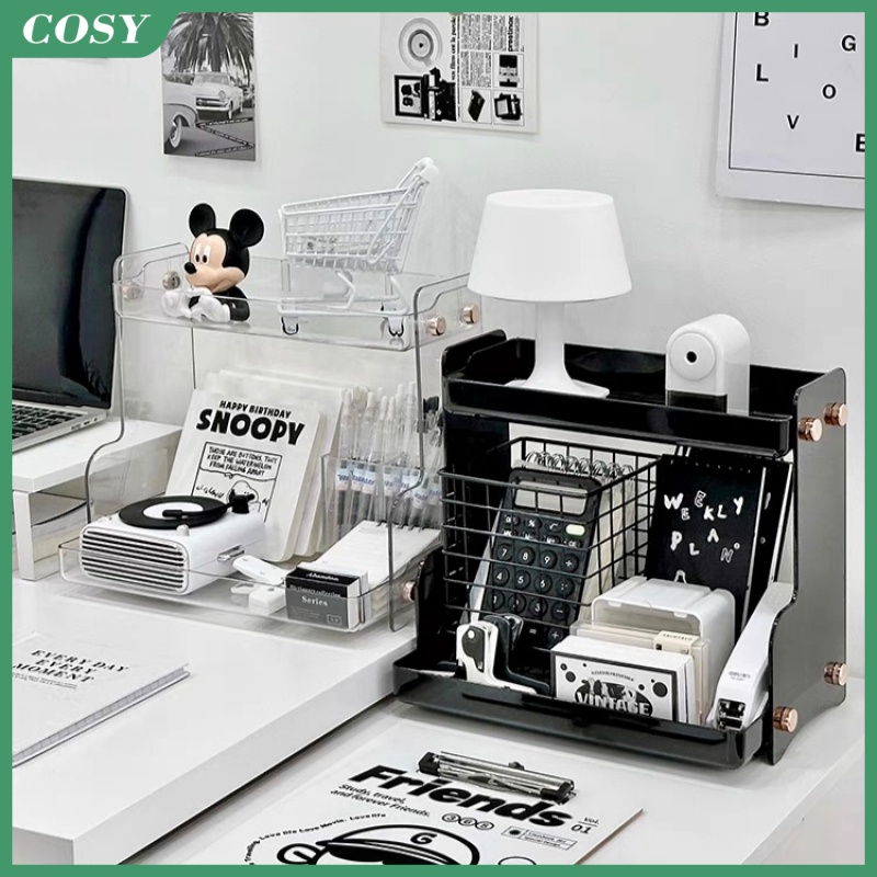 Desktop organizer rack /Student desk stationery storage rack / office ...