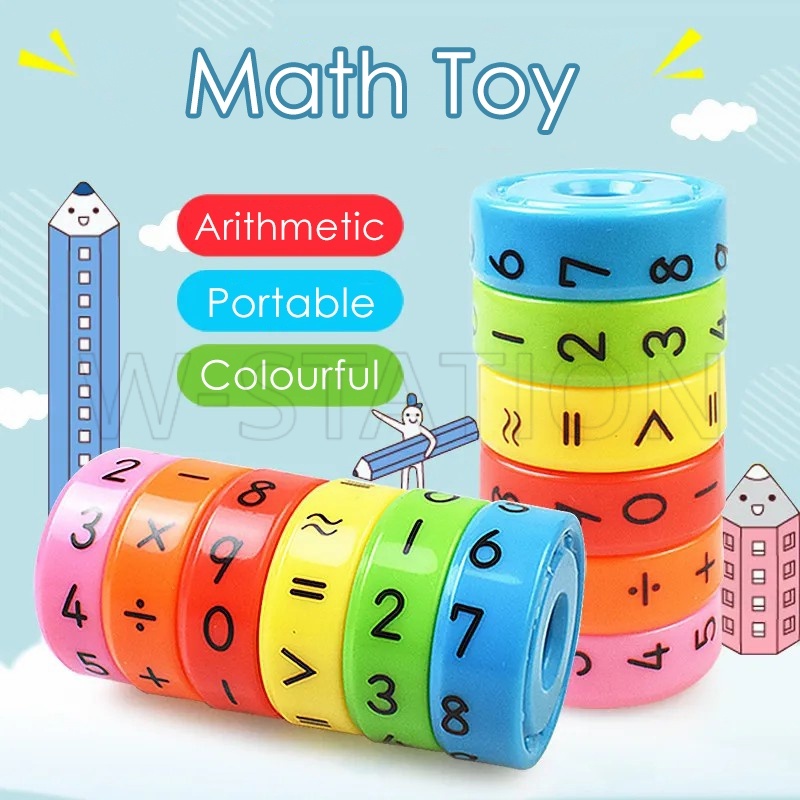 Kids Mathematics Magic Cube Toy / Rotation Numbers Symbols Calculate ...