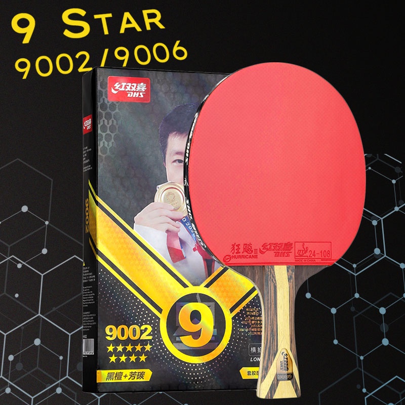 DHS 9 Star Table Tennis Racket Professional 5 Wood 2 ALC Offensive Ping ...