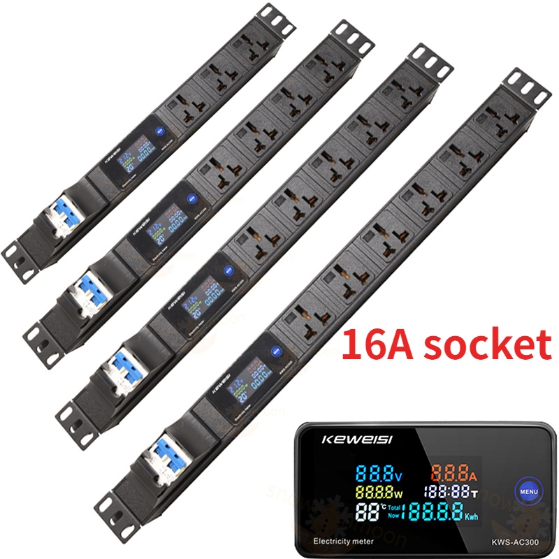 Multifunctional Digital Display Watch With Air Switch Pdu Power Distribution Unit Socket 16a