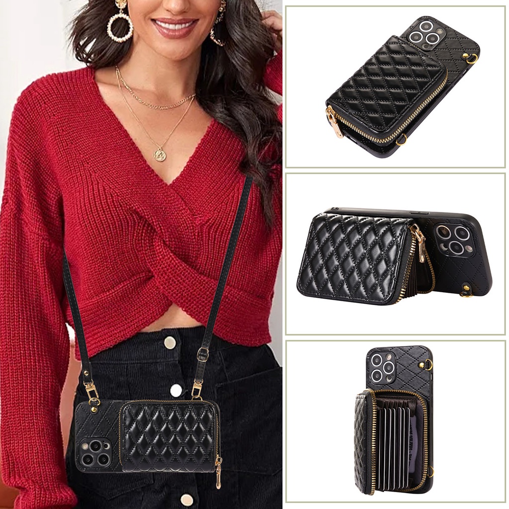 Silicone soft shell For iPhone16 pro max Wallet Bag Case Card Cases ...