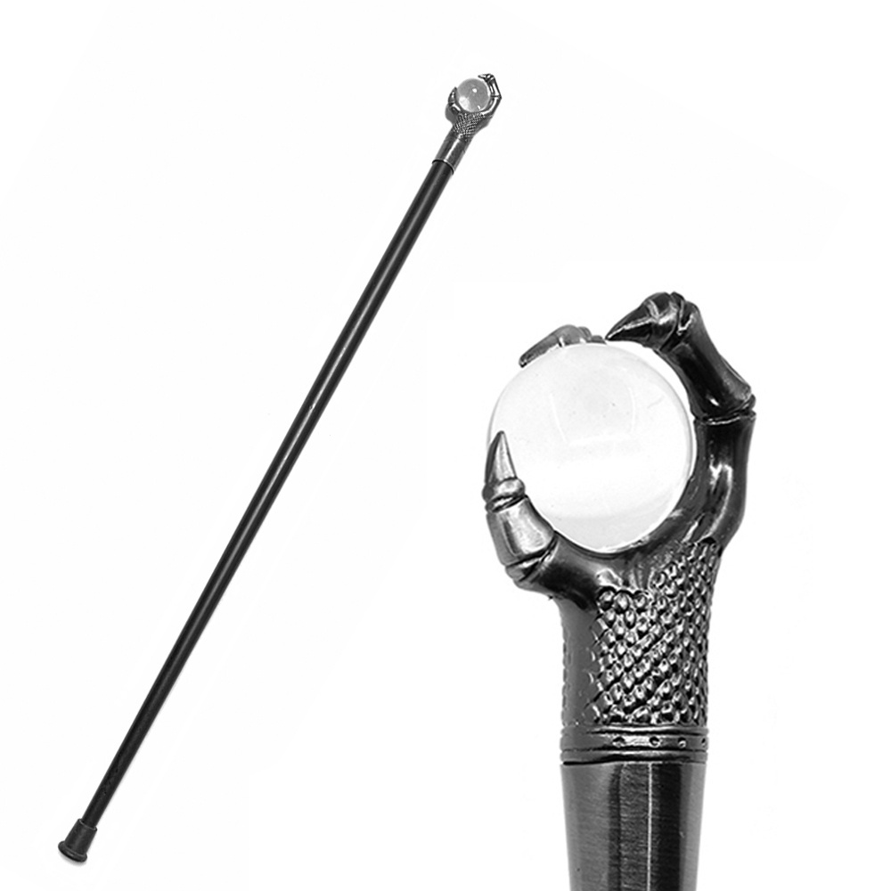 92cm Dragon Eagle Fashion Cane Walking Stick Crystal Ball Metal Stick ...