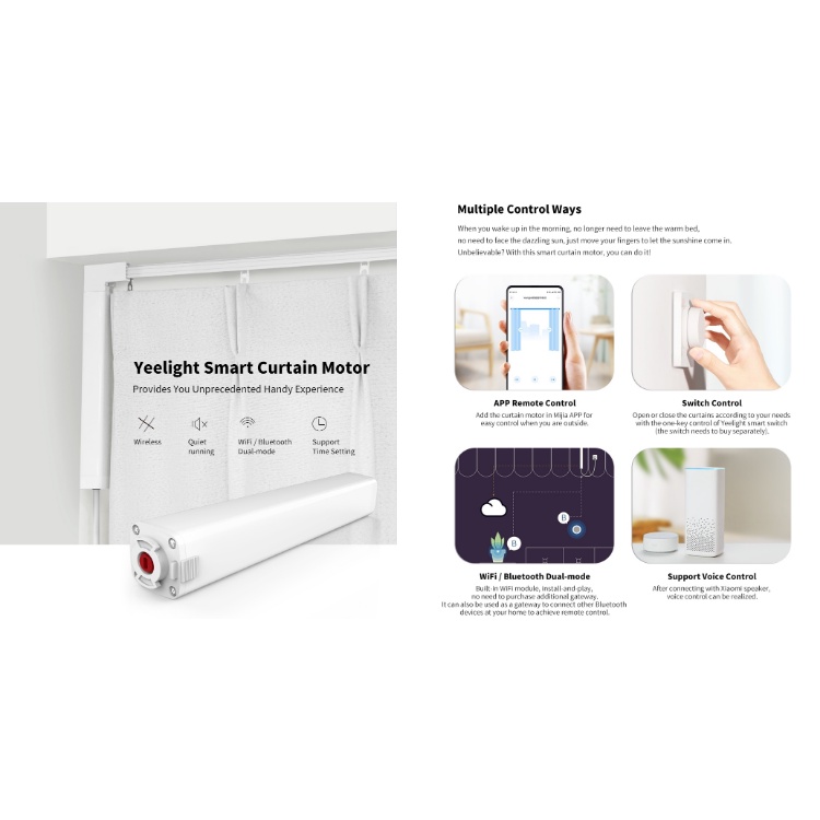 YEELIGHT BTO Smart Curtain Motor WIFI Bluetooth Dual-mode Control ...